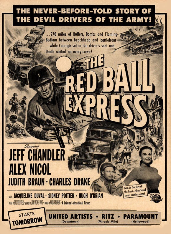 Greenbriar Picture Shows: Jeff Chandler and Troops On Slow Road To Berlin