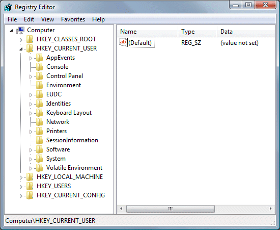 Hkey Current User Software Microsoft Windows