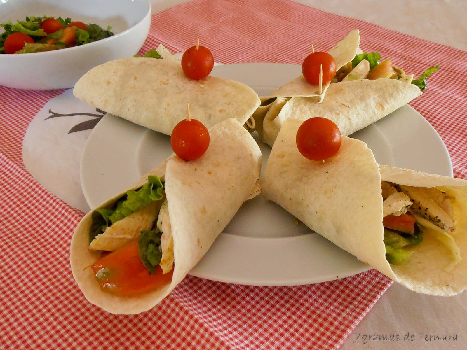 Wraps de Frango e Queijo Brie | 7gramas de ternura