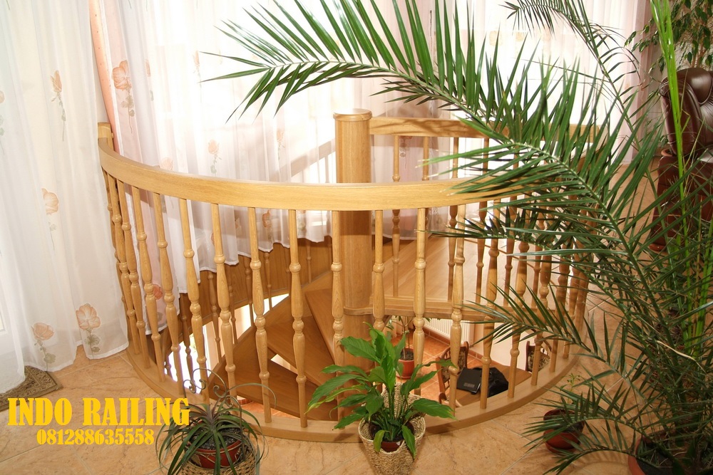 Hand Railing Tangga Kayu Minimalis Melintir ~ INDO RAILING