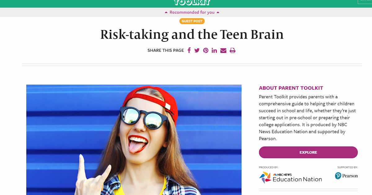 Risk-Taking and the Teen Brain