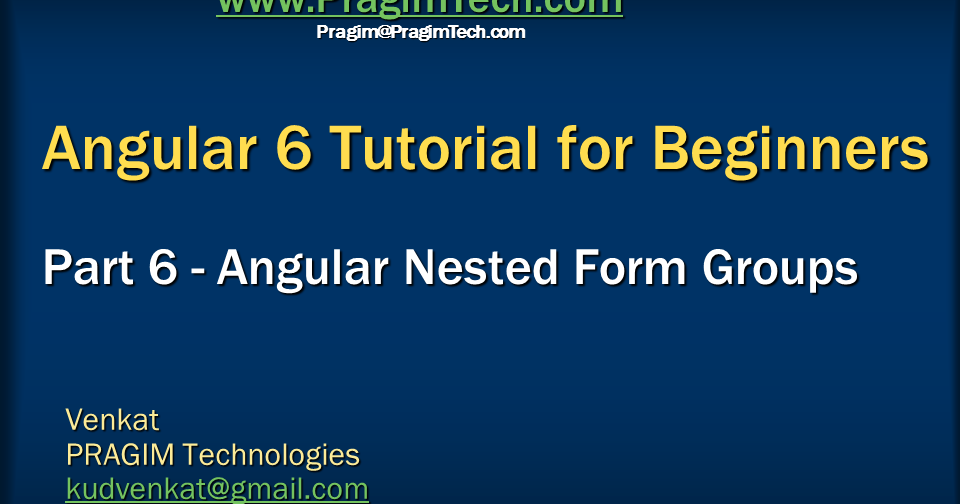 Sql Server Net And C Video Tutorial Angular Nested Form Groups Slides