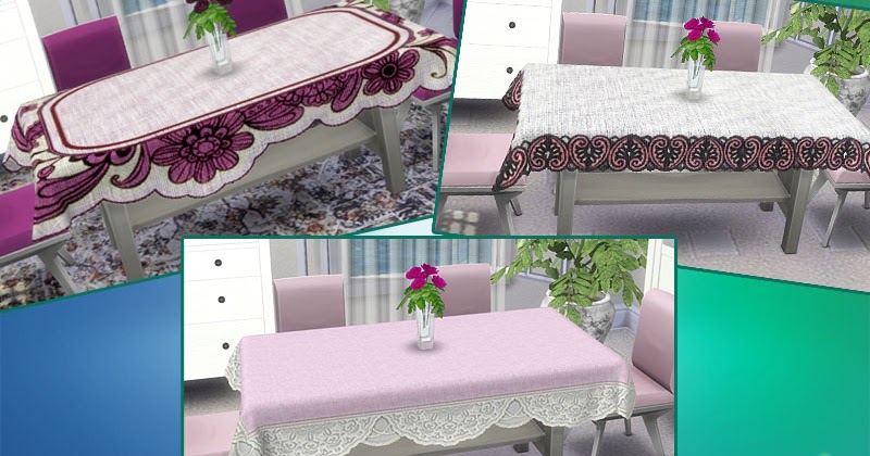 Corporation "SimsStroy": The Sims 4. Tablecloth "Elegant".