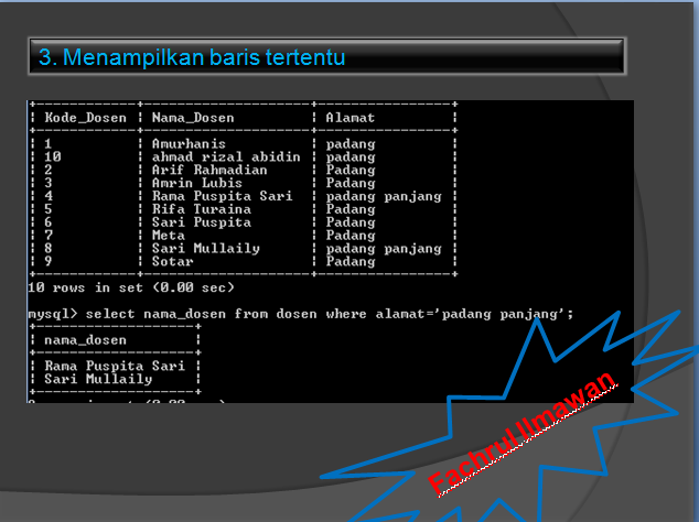 MySql : DataBase Akademik Dgn CMD
