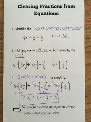 Jae Gets Real: Clearing Fractions from Equations Notes