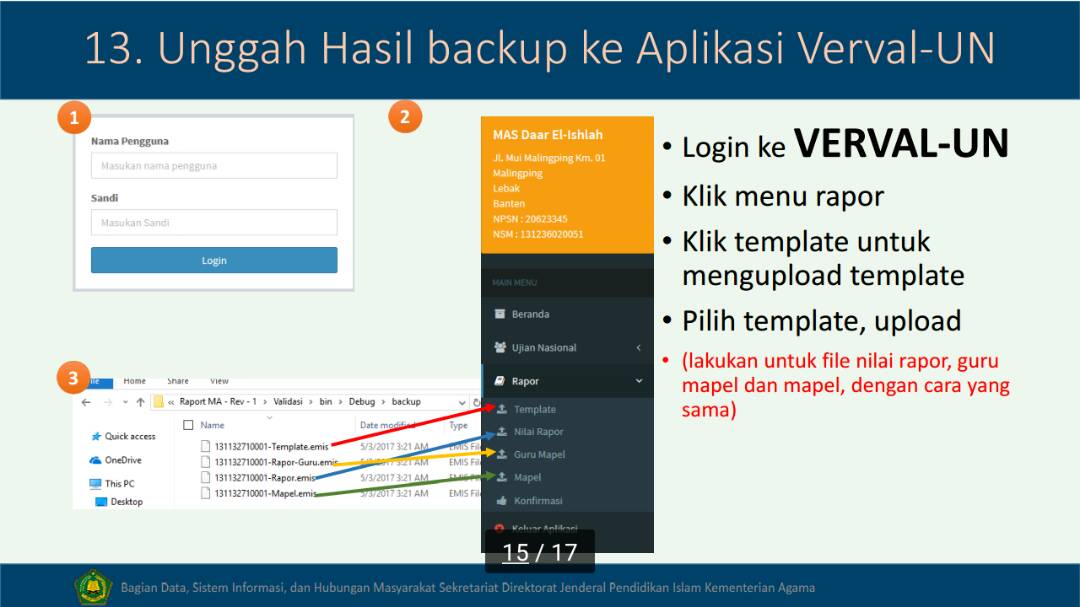 Panduan Aplikasi Pendataan Nilai Raport MI, MTs, MA Tahun 2017 - SIAP UJIAN