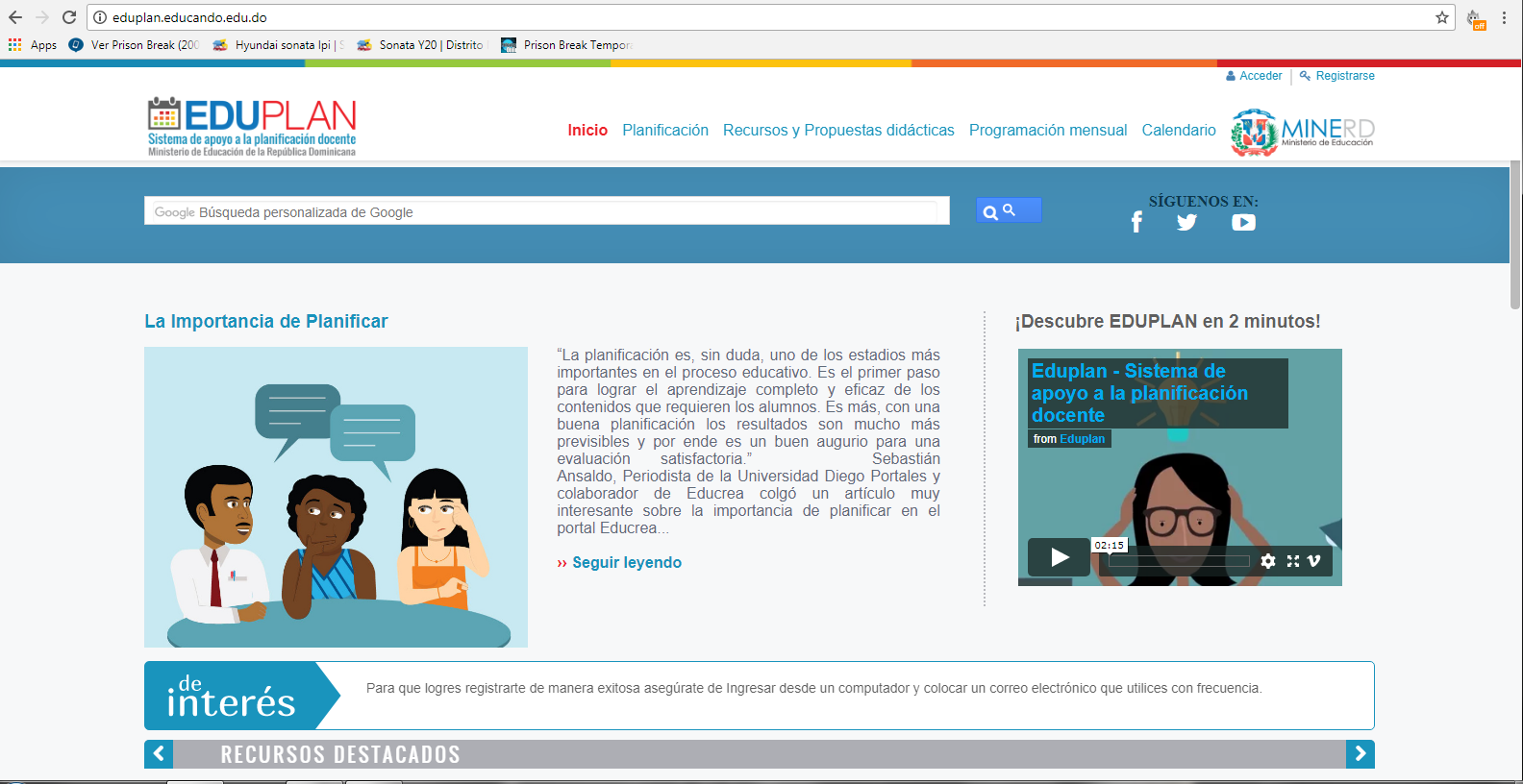 Plataformas Tales Como: Eduplan y Educando
