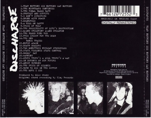 THE SKY IS BLUE AGAIN: Discharge - Hear Nothing See Nothing Say Nothing ...