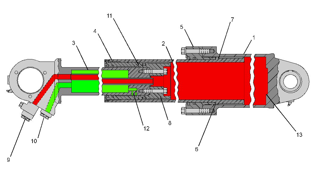 797F Off-Highway Truck: Hoist Cylinder
