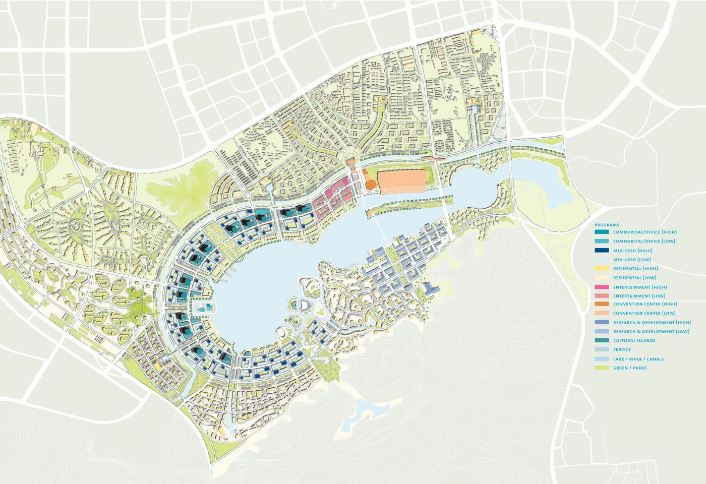 Meixi Lake Masterplan / KPF / China