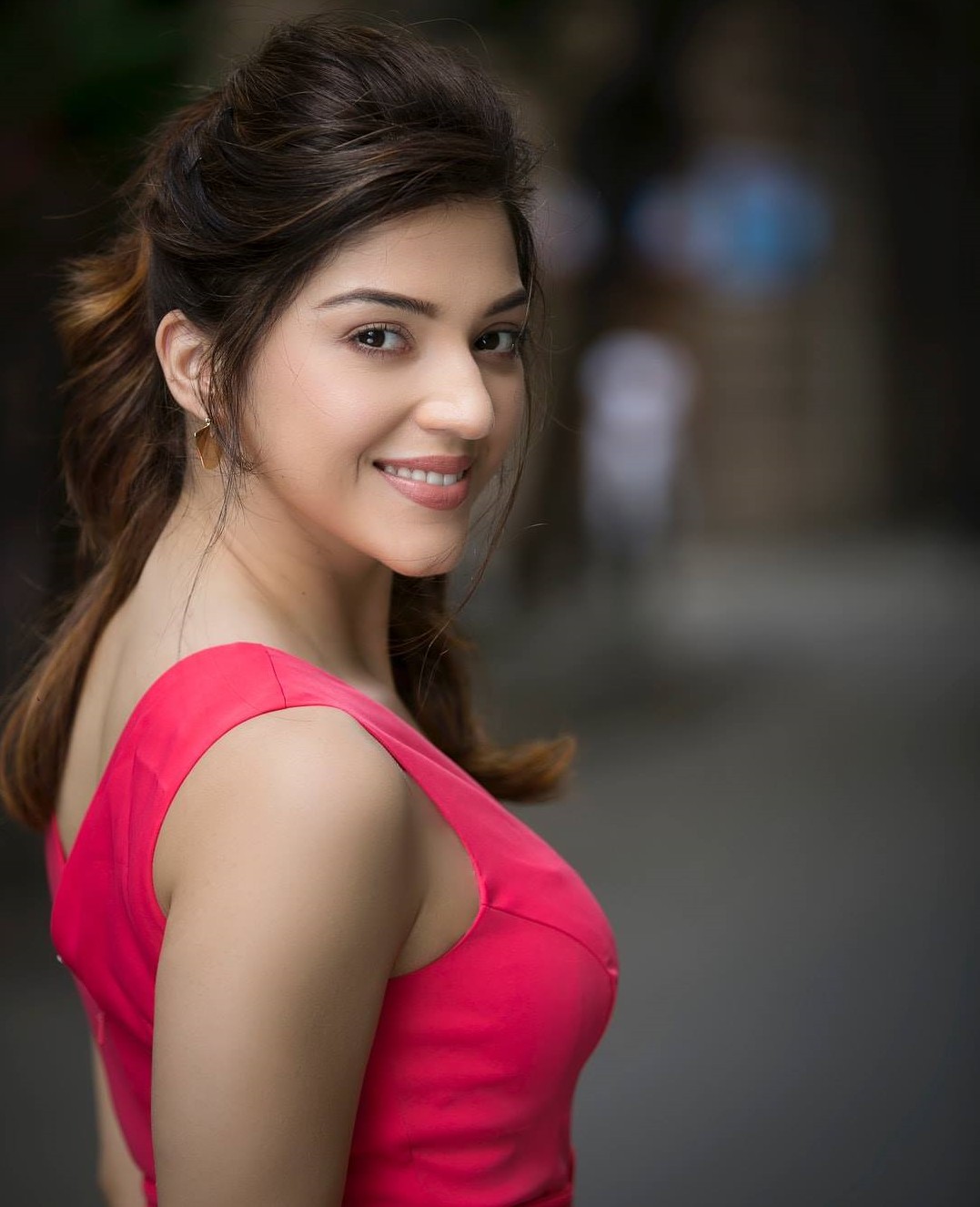 Mehreen Pirzada in Red Dress with Cute Smile | Mehreen Pirzada