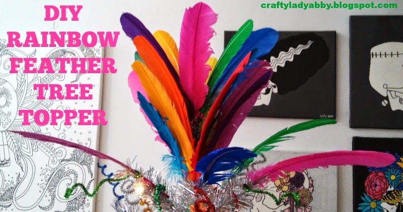 HOLIDAY DIY: Rainbow Feather Tree Topper