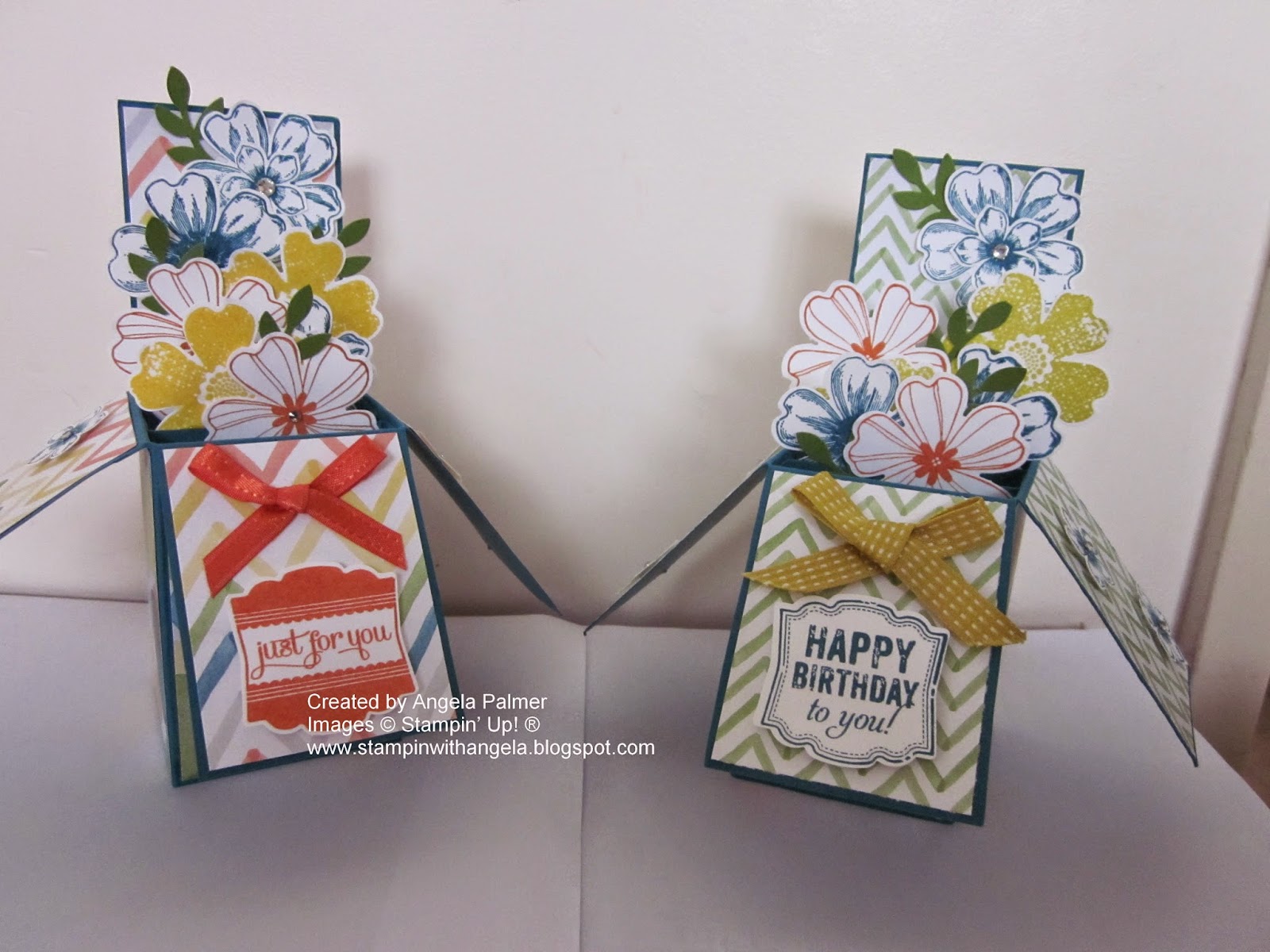 Stampin' with Angela: Watercolour Wonder & Flower Shop "Card in a Box"