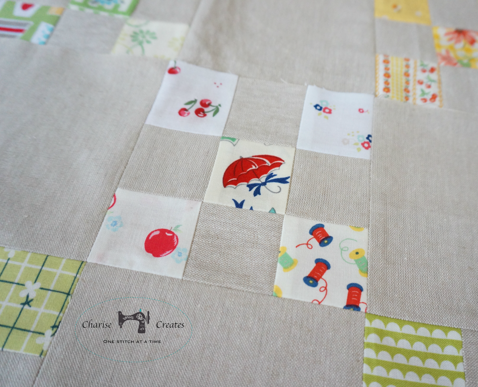 Charise Creates: Work in Progress Wednesday ~ Scrappy Nine Patch Quilt