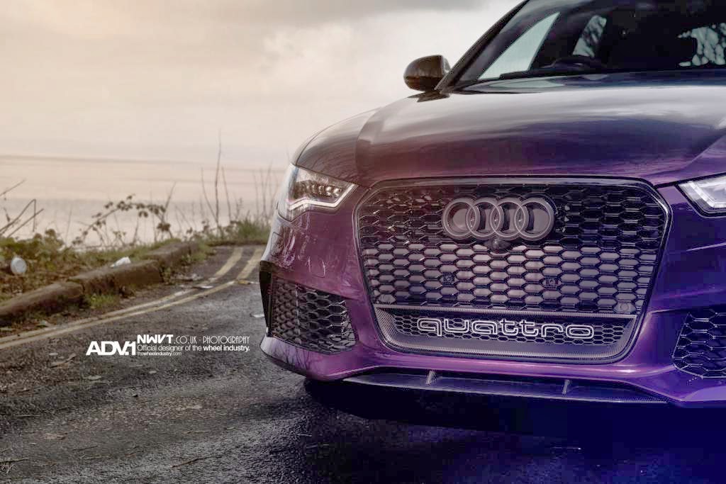 The Gear Shift: Deep Purple Audi RS6 Avant on ADV.1 Wheels Glows