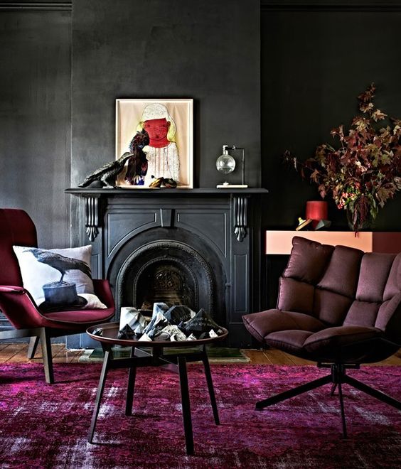 HOME & GARDEN: 73 inspirations pour mettre des couleurs sombres dans sa ...