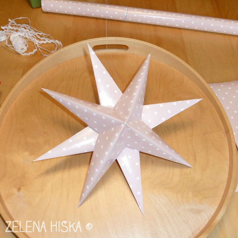 Zelena hiška: Velike papirne zvezde za novo leto - naredi sam