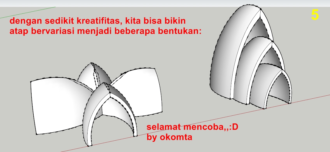 [bin3dstudio]: trik sederhana membuat atap curve