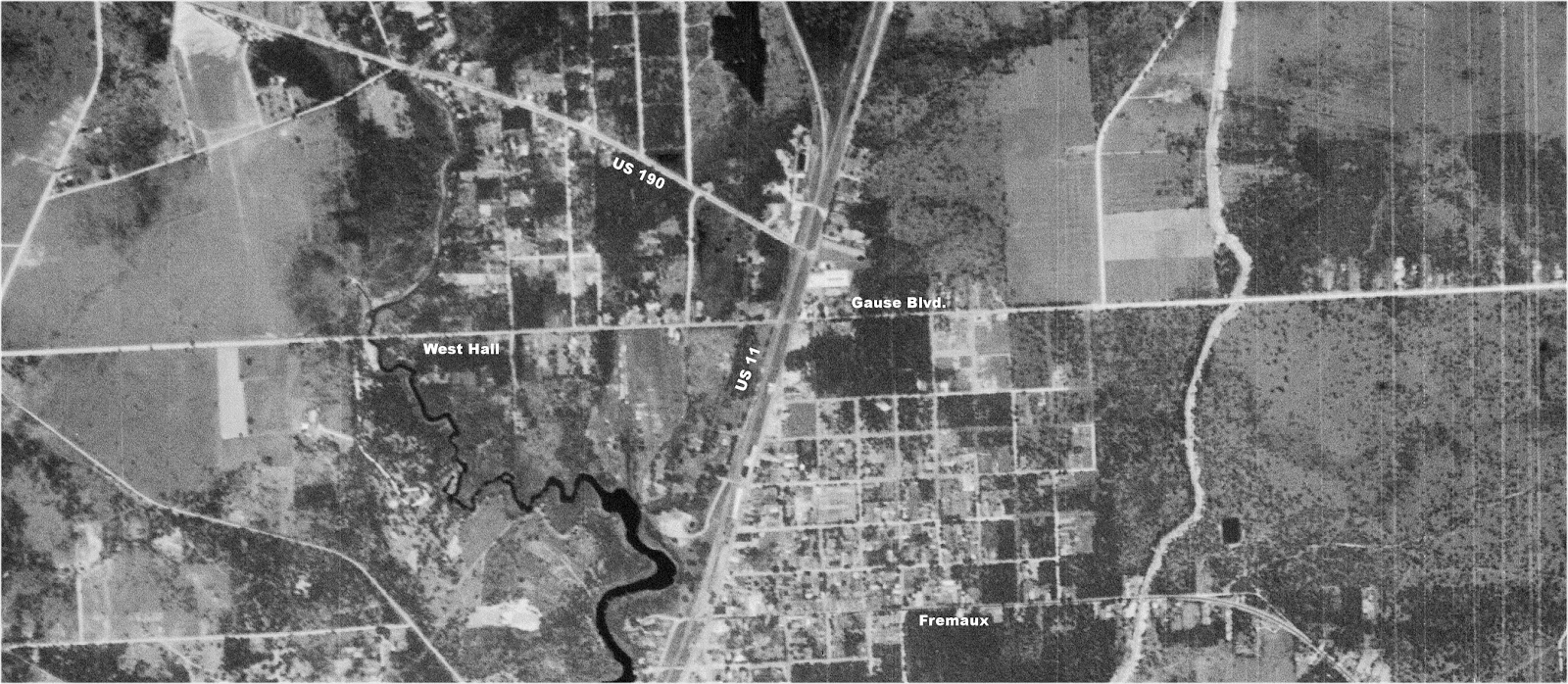 Tammany Family: Slidell Aerial Photo - 1952