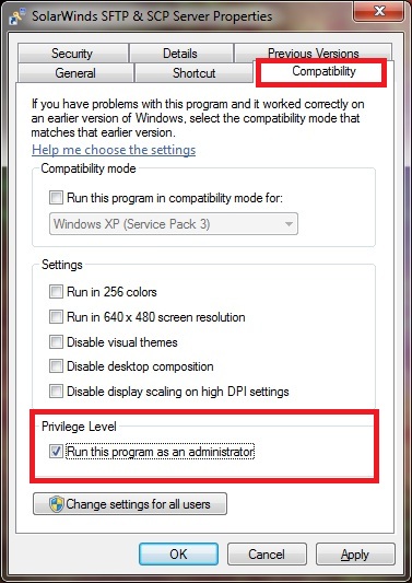 ...The Packet...: SolarWinds SFTP & SCP Server Running Problem