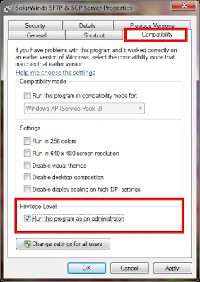 ...The Packet...: SolarWinds SFTP & SCP Server Running Problem