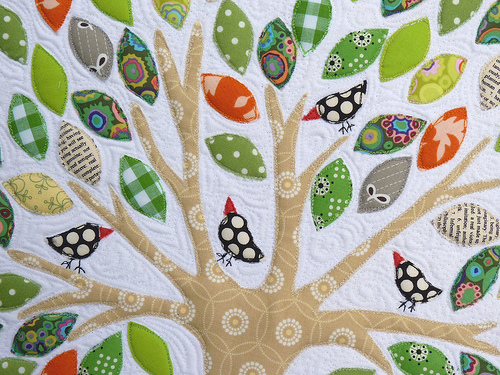 Red Pepper Quilts: Progress Report ~ Family Tree Raw Edge Applique