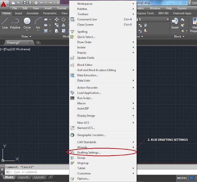 Pengaturan Snap and Grid AutoCAD | Tutorial AutoCad