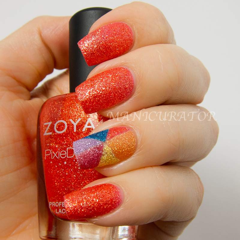 Zoya Summer PixieDust 2013 Swatch and Review and Pinwheel Nail Art