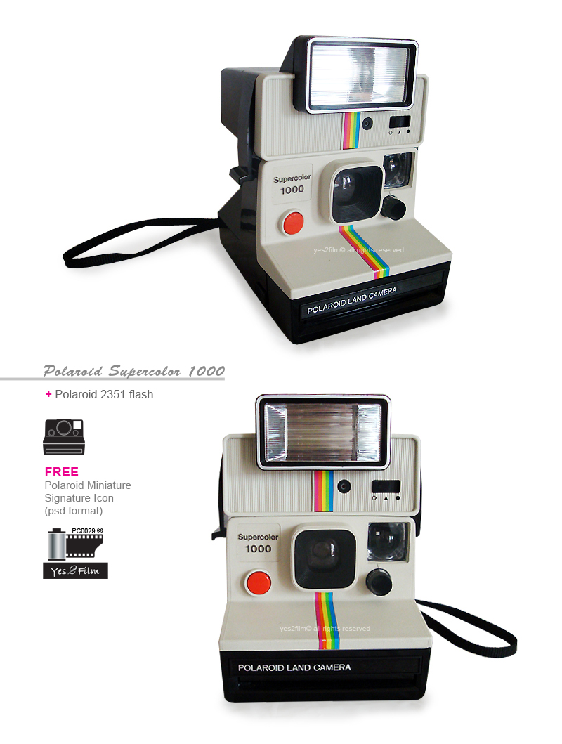 Yes2Film: Polaroid Supercolor 1000 with Polaroid 2351 flash **RARE**