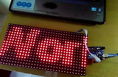 Running Text using LCD Matrix P10 Module