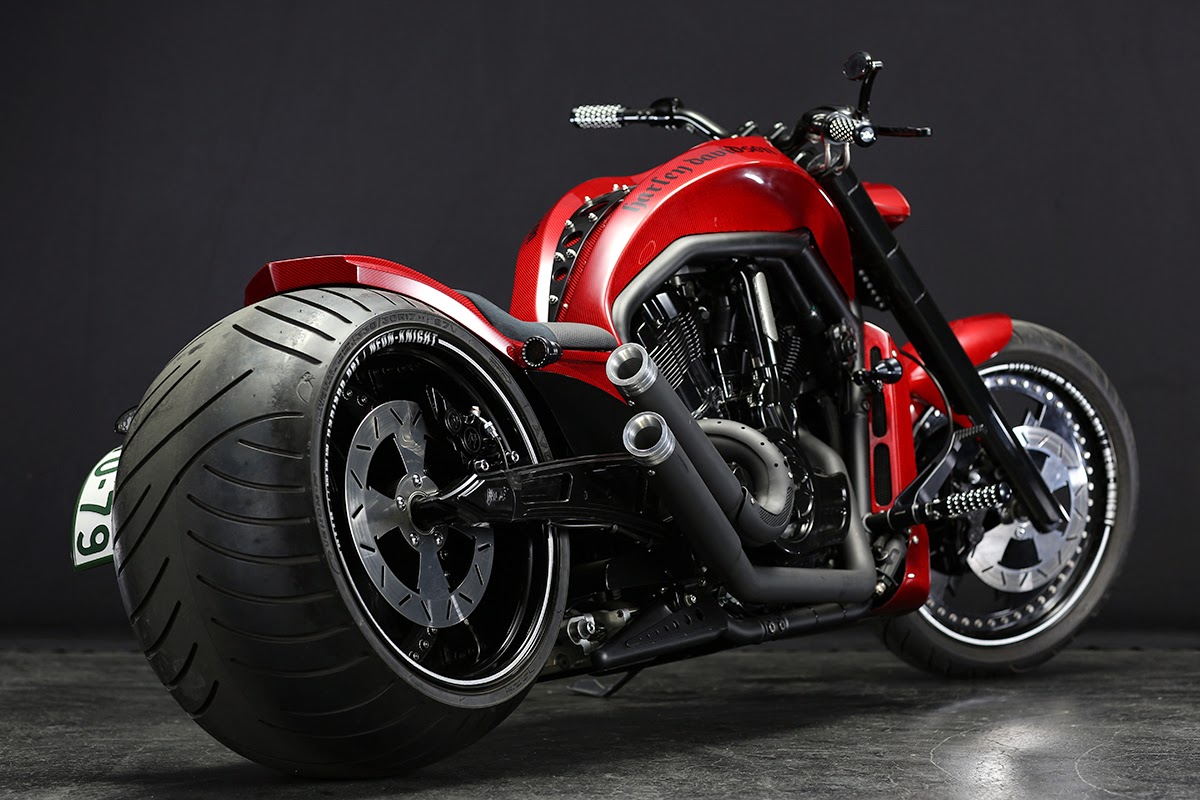 Motor Drag Ninja : Modifikasi Harley Davidson VRSCD 2007 Ban Custom (Pict)