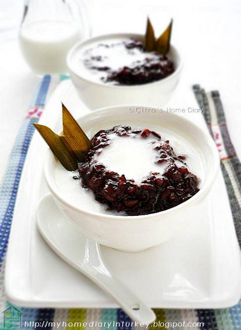 Citra's Home Diary: Bubur Ketam Hitam / Indonesian Black glutinous rice ...