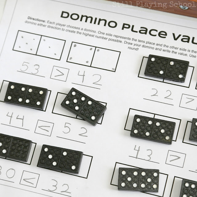 Dominoes Place Value Game for Kids | Still Playing School