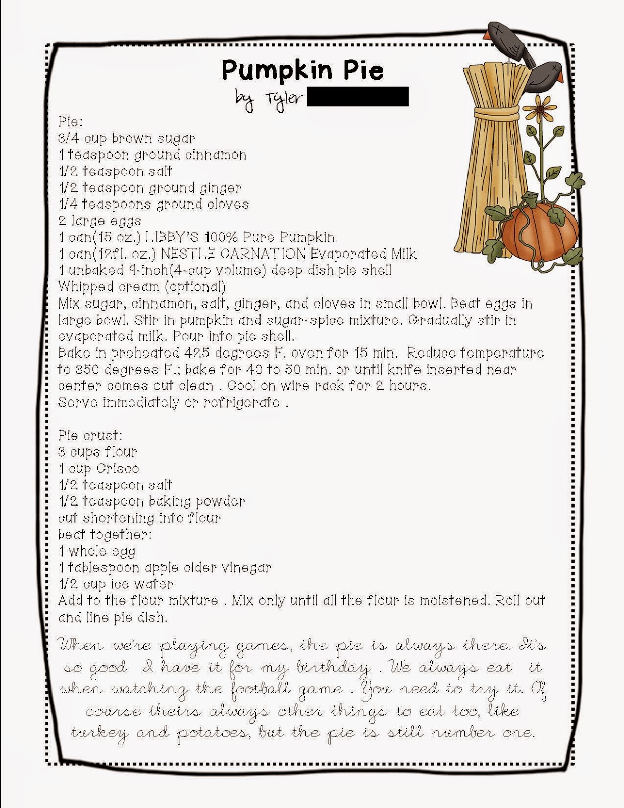 Once Upon a Creative Classroom: A Thanksgiving Class Recipe Book and a ...