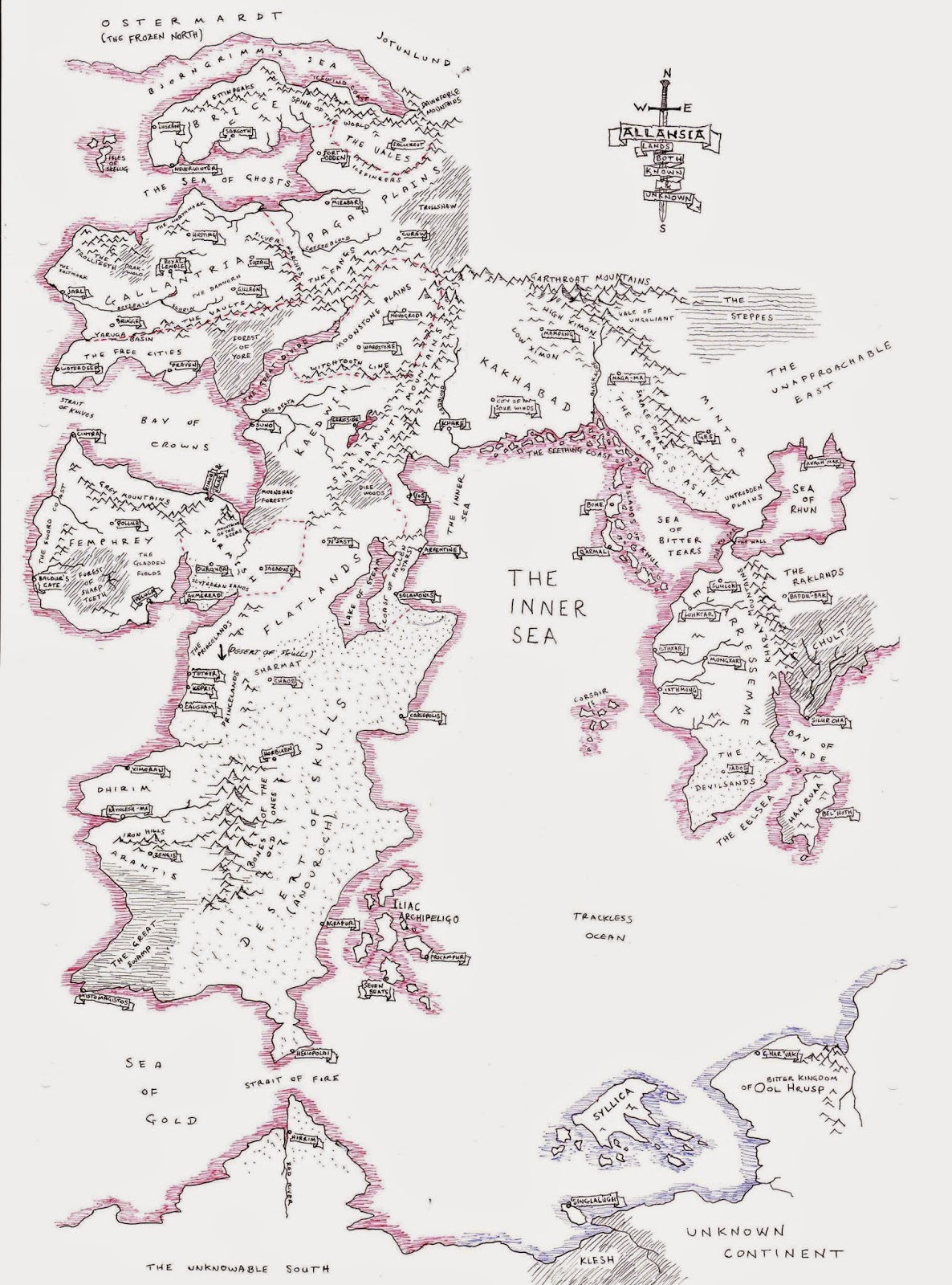 DURHAM DUNGEONEERS: New Allansia Map