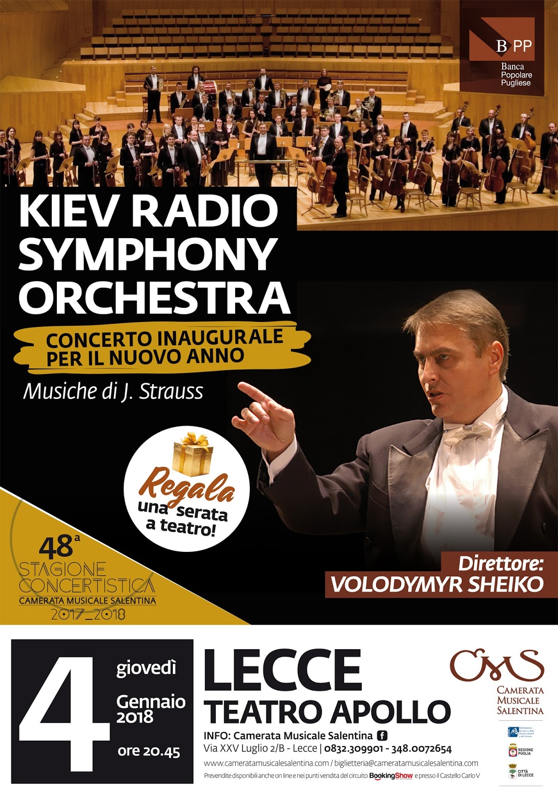 Kiev Radio Symphony Orchestra il 4 gennaio al Teatro Apollo di Lecce