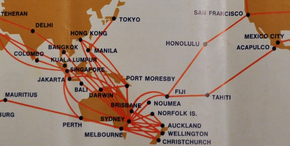 The Timetablist: Qantas, Worldwide Network, March 1974: Detail 1 ...