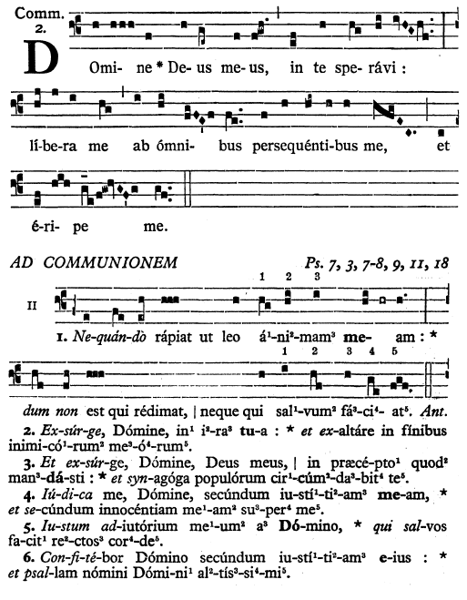 Gregorianischer Choral: Sabbato Quatuor Temporum Quadragesimae