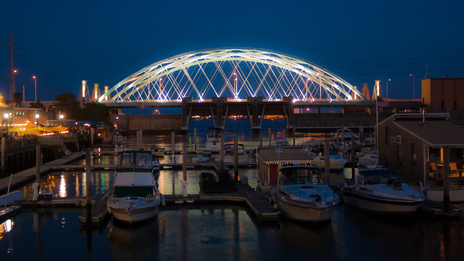 Life, On A Bridged: Providence River Bridge -- at night!