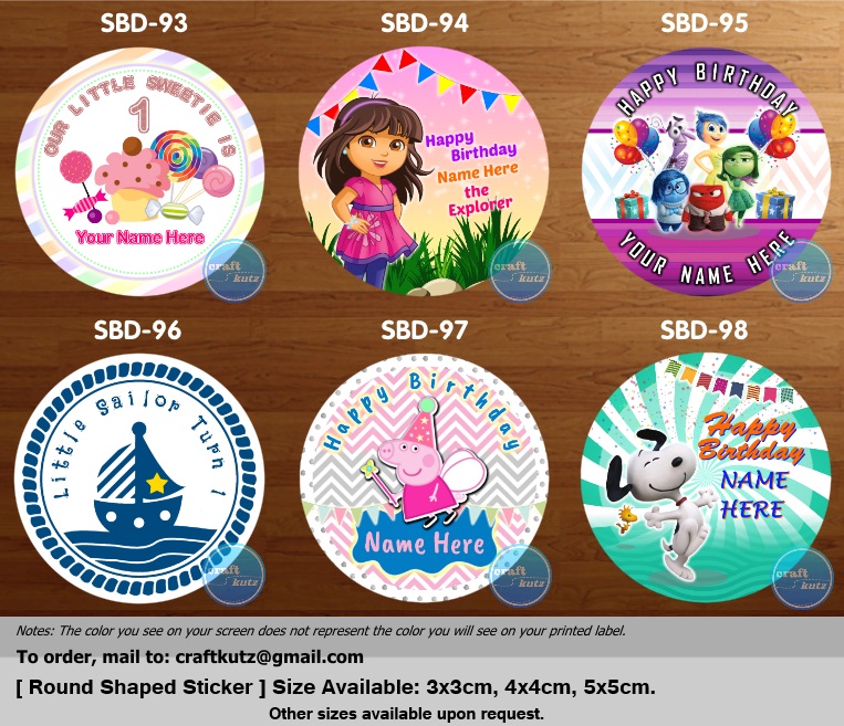 "New" Birthday Series Sticker Design/Template Added. ~ Craft Kutz