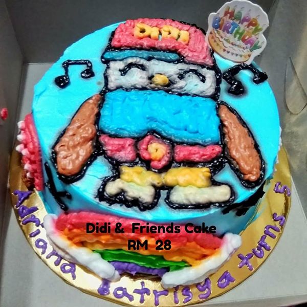 Adik Manis Bakery: Kek Kartun Hand Drawing