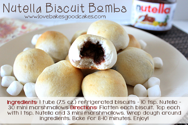 Nutella Biscuit Bombs - Love Bakes Good Cakes