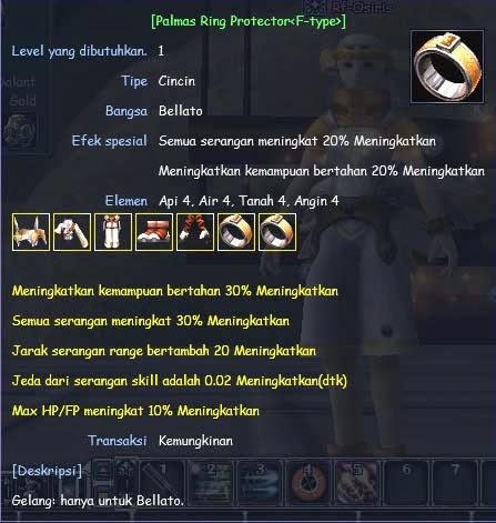 Elemental Palmas Ring Protection Full Set Effect - Guide RF Online