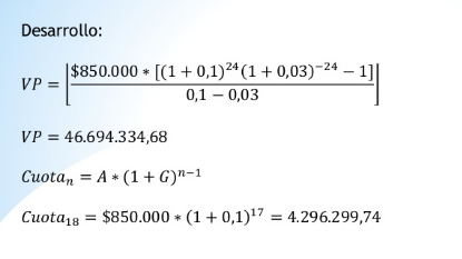 EJEMPLO 1 ~ Gradiente Geométrico