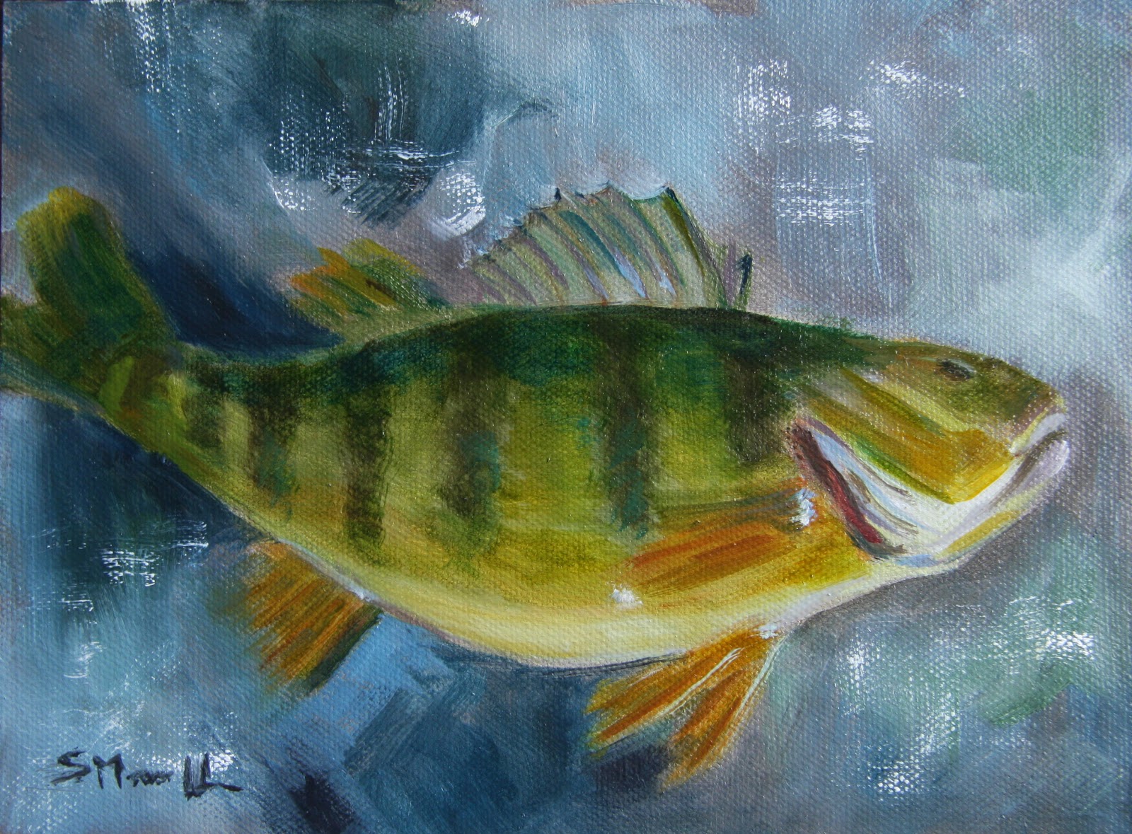 Daily Painters of Pennsylvania: Yellow Perch by Susie Morrell