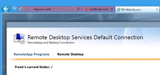 The Microsoft Platform: Remote Desktop Web Access in Windows Server 8