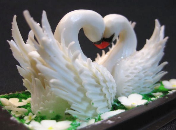 thaisoapcarvings: สบู่แกะสลักรูปหงส์คู่ Couple Swan