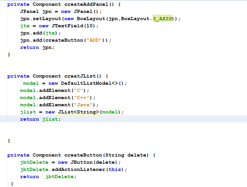 Jlist trong Java (Phần 2)