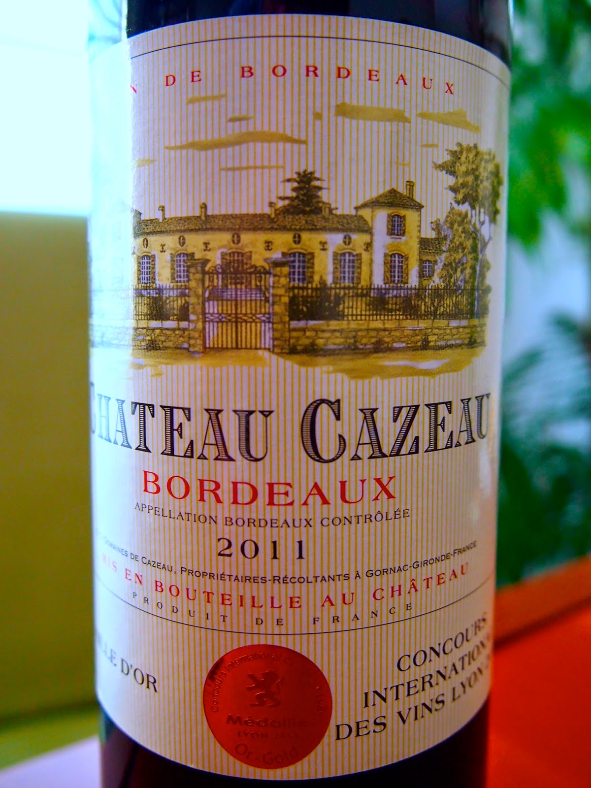 Château Cazeau シャトー・カゾー （赤ワイン、フランス）