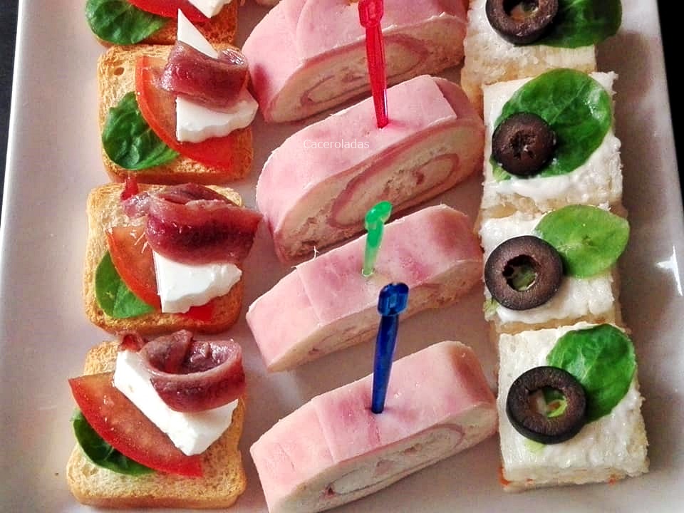 Receta de canapés variados fríos fáciles y económicos | Caceroladas